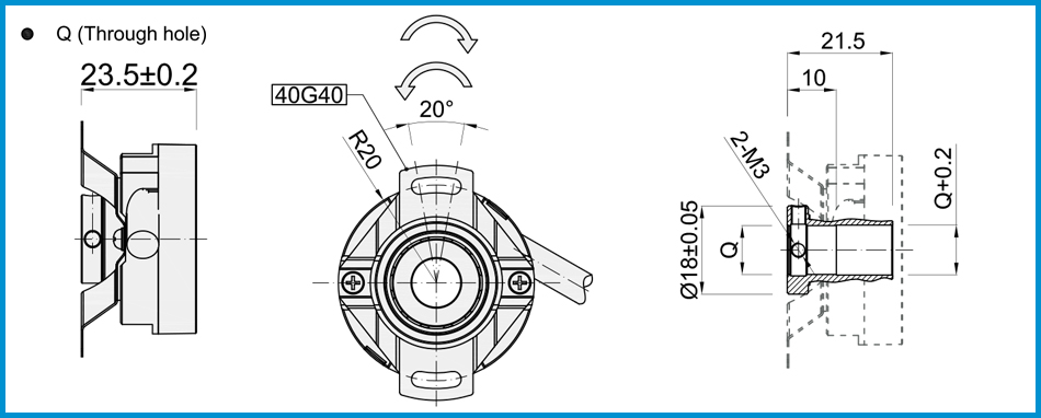 Kc76 Servo Motor Encoder Keyway Encoder Hole 25mm With...
