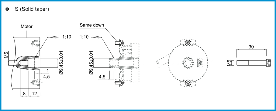 Kc76 Servo Motor Encoder Keyway Encoder Hole 25mm With...